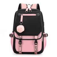 China Colefa Korean Version Minimalist Multi-layer 13 Inch Computer Backpack Headphone Jack for Middle High School Students Backpack for sale