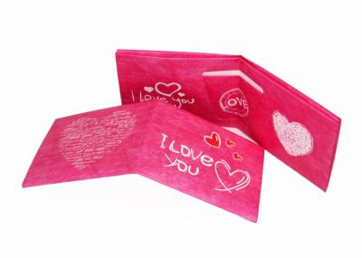 China Sweet Heart Washable Tyvek Paper Wallet Custom Logo Pink Tyvek Mighty Wallet for sale
