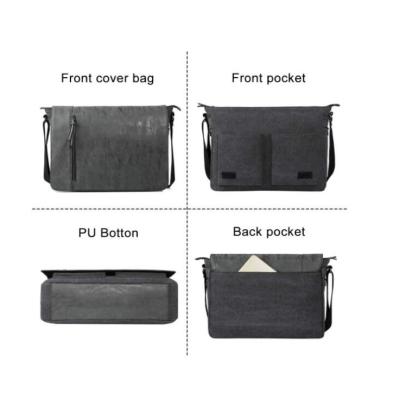 Cina Borsa a 17 pollici del computer portatile di Macbook della spalla di Bag dell'unità di elaborazione del messaggero inter- di cuoio d'annata lavabile del corpo in vendita