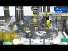 Huituo compact and multifunctional 2-in-1edible oil filling capping machine with the speed of 1,500b