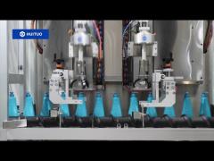 Automatic Following Cosmetics Capping Machine With Cap Elevator Unscrambler