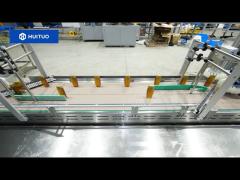 Plataforma de embalaje semiautomática de cartón para contenedores de botellas de plástico y vidrio PET