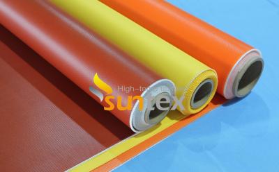 China Thermal Fireproof Silicone Coated Glass Fiber Fabric For Fire Welding Blanket for sale