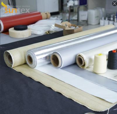 中国 1000c上塗を施してあるガラス繊維の生地のための高温抵抗力がある無水ケイ酸の布材料 販売のため