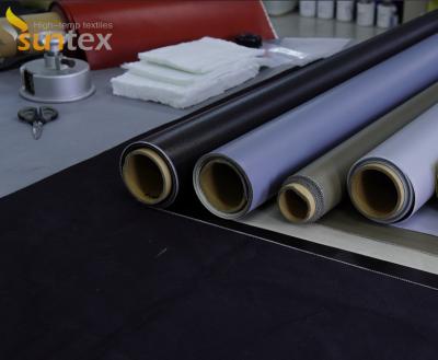 中国 耐火性のガラス繊維の布の多彩なシリコーンは耐火性ガラス繊維の生地に塗った 販売のため