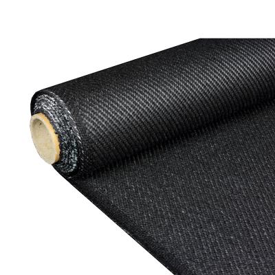 China Flame Retardant Material High Temperature Fiberglass Fabric 1mm Graphite Coated Black Fiberglass Fabric for sale