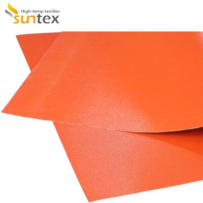 중국 유연한 실리콘 코팅 유리섬유 직물 1 / 1.2 / 1.5 미터 너비와 50 m / 100 m 롤 길이 높은 온도 응용 프로그램 판매용