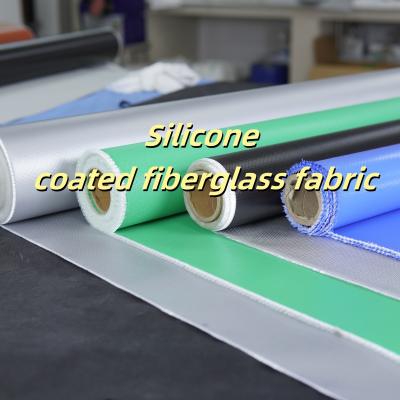 중국 실리콘 코팅된 유리 섬유 직물 400 g/sqm -50C ~ 500C 판매용