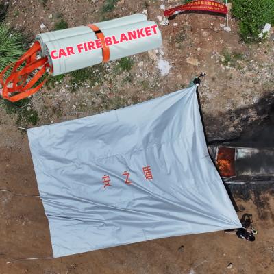 Cina Coperta antincendio per auto elettriche grigia, resistenza termica 550℃ in vendita