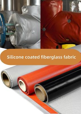 China Silicone Rubber Coated Glass Fabric for Reusable Insulation Blankets & Pads for sale