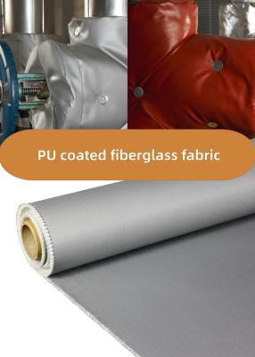 China PU Coated Glass Fabric for Reusable Insulation Blankets & Pads for sale