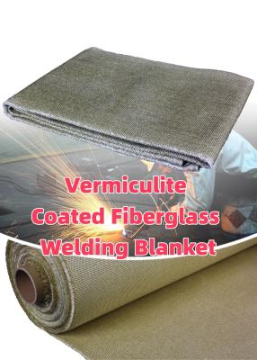 China Vermiculite Coated Fiberglass Fabric   Fireproof Thermal Insulation for sale