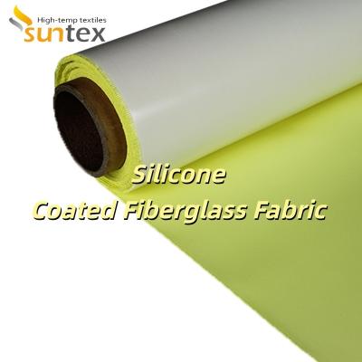 China Grey Alkali Free Silicone Coated Fiberglass Fabric with 400 g/sqm Weight and 0.3 mm Thickness for Thermal Insulation for sale