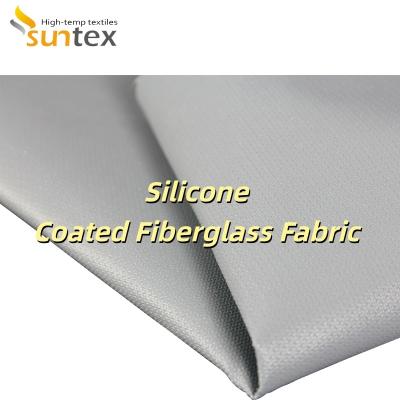 China Fire Retardant Silicone Coated Fiberglass Fabric with 400 g/sqm Weight and 0.3 mm Thickness for High Temperature Applications for sale