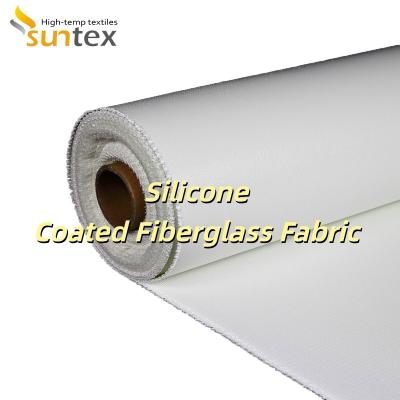 China Grey Color Silicone Coated Fiberglass Fabric with Custom Width and Roll Length Options for Fire-Resistant Insulation for sale
