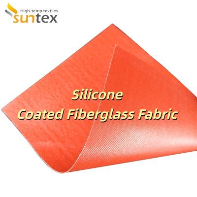 China Durable Fire Protection Silicone Coated Fiberglass Fabric with High Temperature Resistance for Metalworking for sale
