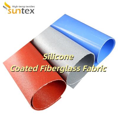 China 0.3 mm Thickness 400 g/sqm Weight Silicone Coated Fiberglass Fabric with 1 / 1.2 / 1.5 meter Width for sale