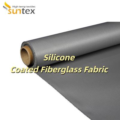 China Alkali Free Double Sided Silicone Coated Fiberglass Fabric with Water Repellent Properties for Thermal Insulation for sale