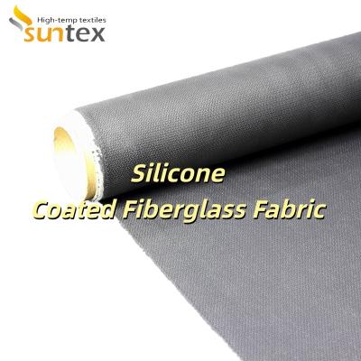 China Weatherproof Anti-Aging Alkali Free Silicone Coated Fiberglass Fabric for High Temperature Applications for sale