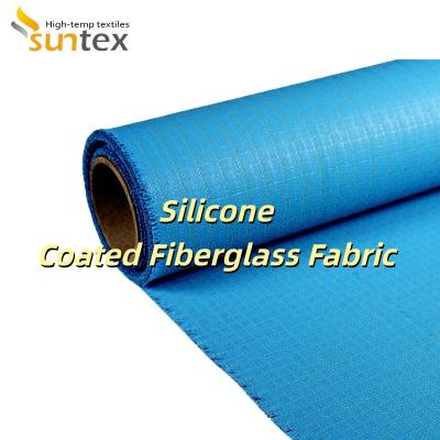 China 0.3 mm Thickness 400 g/sqm Weight 1.5 meter Width Silicone Coated Fiberglass Fabric for Heat and Fire Resistance for sale