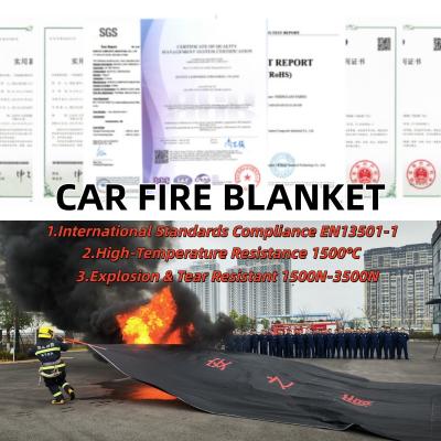 China Gray EV Car Fire Blanket with Oxygen Deprivation for Lithium-Ion Battery Fire Protection for sale