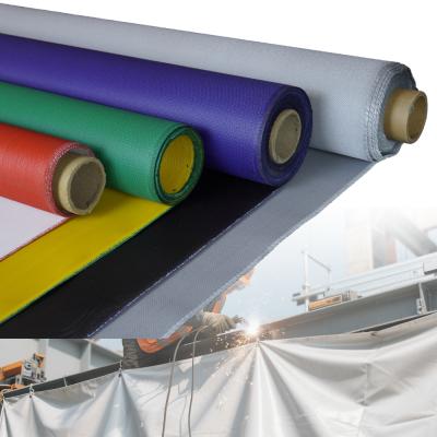 China High-Temperature Fireproof Welding Blanket 460 g/sqm 0.41 mm Up to 1800C Heat Resistant Flame Retardant Welding Mat for sale