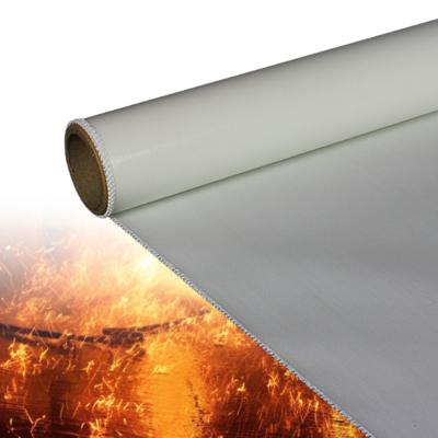 China Durable Water Repellent Silicone Coated Fiberglass Fabric with 50 m / 100 m Roll Length for High Temperature Applications for sale