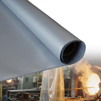 China High Temp Fireproof Silicone Coated Fiberglass Fabric with 0.3 mm Thickness and 400 g/sqm Weight in 1 / 1.2 / 1.5 meter Width for sale