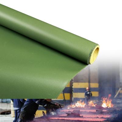 China Fireproof Silicone Coated Fiberglass Fabric with Sparks Resistance and Weatherproof Properties for Welding Blankets for sale