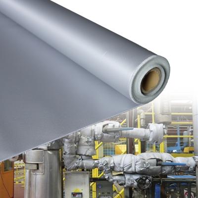 China Double-Sided Silicone Coated Fiberglass Fabric with 1 / 1.2 / 1.5 meter Width and 50 m / 100 m Roll Length for sale