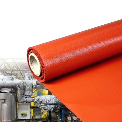 China Double-Sided Silicone Coated Fiberglass Fabric with 1 / 1.2 / 1.5 meter Width and 50 m / 100 m Roll Length for sale