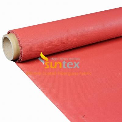 China Fireproof Silicone Coated Fiberglass Fabric with Corrosion Resistance and Water Repellent Properties in 50 m / 100 m Rolls for sale