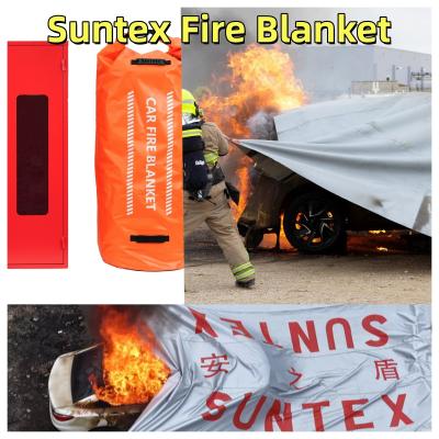 China Suntex Fire Pit Mat with 60-Minute Coverage and Explosion Mitigation for Oxygen Deprivation in EV Car Fires for sale