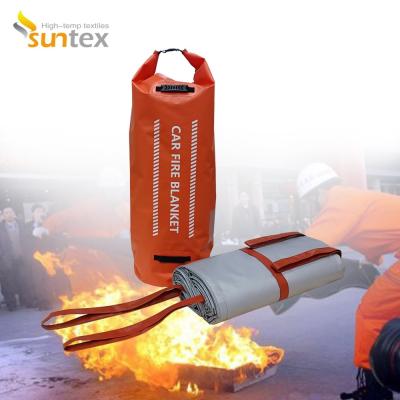 China Portable EV Car Fire Blanket with 550℃/1000℃ Thermal Resistance for Oxygen Deprivation Fire Control for sale