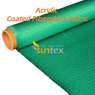 China Red Color Acrylic Coated Fire Resistant Fiberglass Fabric With 550 Degree C Temperature Resistance And Easy To Handle Cut And Sew For Fireproof Curtains And Blankets for sale