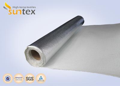 China Non Combustible Aluminum Foil Fiberglass Cloth 1.3mm Laminated Heat Insulation Shield 150C for sale