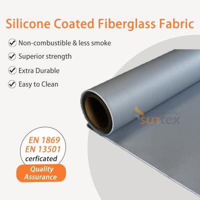 China Wholesale Custom 850g/m2 Fireproof Heat Resistant Silicone Coated Fiberglass Fabric High Silica Fiberglass Cloth for sale