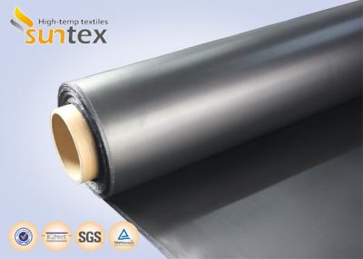 China 0.4mm Flexible Duct Coated Fiberglass Fabric Coated With Neoprene Rubber Black for sale