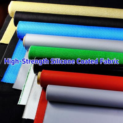 China Multiple Colors Customized Smoke Blocking Fireproof Silicone Coated Fiberglass Fabric for Heat Resistant Insulation for sale
