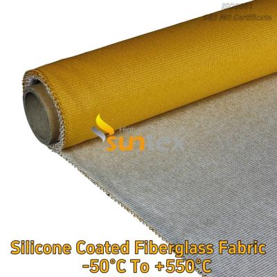 China Fireproof Silicone Rubber Calcium Silicate Coated Impregnated Fiberglass Fabric Cloth for sale