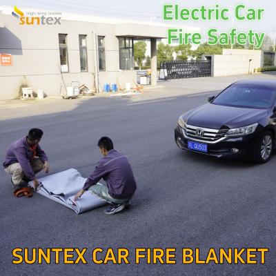 China Bulk Discount CE Approved High Silica Fire Protection Garage Fire Safety Blanket EV Fire Blanket for sale