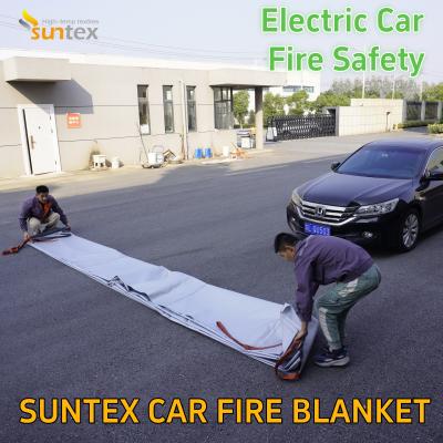 China Advanced 6*8M Fiberglass Fire Blanket for EV Battery Fires for sale