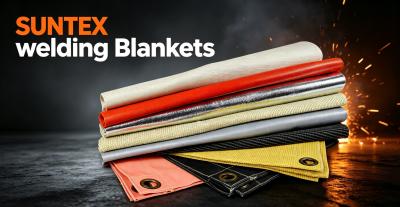 China Suntex Welding Fire Blankets High Temperature Resistant Fiberglass Fireproof Blanket for Welding Spark Splash Prevention for sale