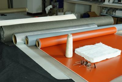 China 14oz Grey Silicone Impregnated Thermal Insulation Fabric for Equipment Protective Covers and Safety Jackets for sale