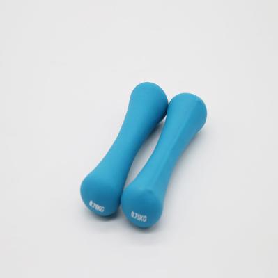 China 0.5kg 0.75kg 1.0kg Bone Shaped Impregnated Women'S Slim Arm Wrapped Rubber Dumbbells for sale