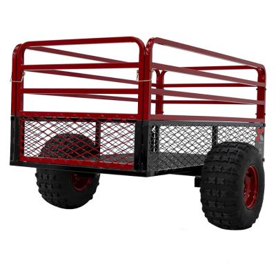 Cina 1500 libbre Multi-purpose Vehicle Cargo Trailer con pavimento in acciaio massiccio e letto inclinato a chiusura rapida per trattori da prato e giardino ATV UTV in vendita