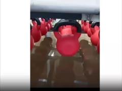 Todos los Kettlebells de 5-65 libras revestido de vinilo de hierro fundido para pesas de mancuerna ejercicios, gimnasio, gimnasio, equipo de entrenamiento de cuerpo completo empuje, agarre y entrenamiento de fuerza