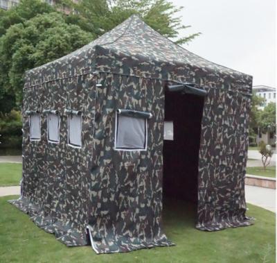 China Hot sales steel disaster relief tent 3x3m with windproof side walls for sale