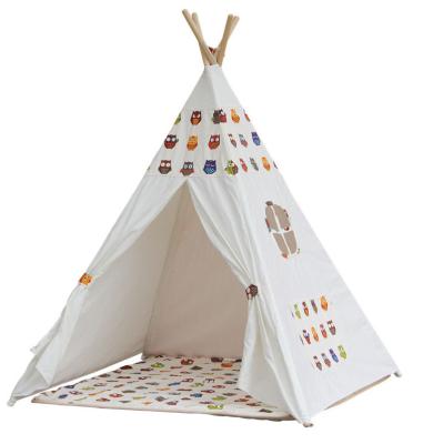 China Good quality DIY Indoor Camping Kids Play tent 120x120x145cm 100% cotton canvas house tent for sale