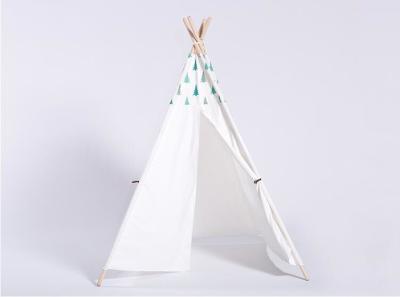 China Cotton Canvas Durable Stable Wooden Pole Children Kids tent 120x120x145cm 2.5kgs  Play house Tent for sale